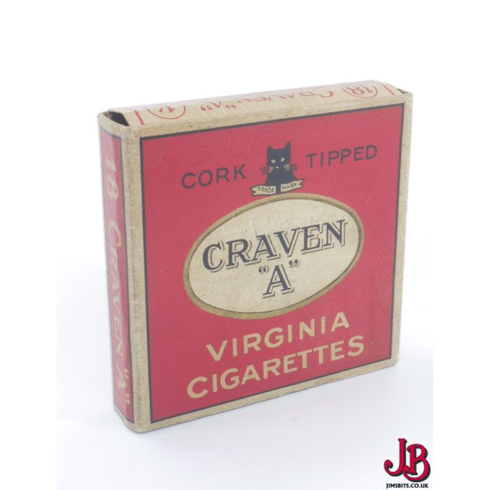 An old empty Cork Tipped Craven A 18 cigarette box / packet / pack