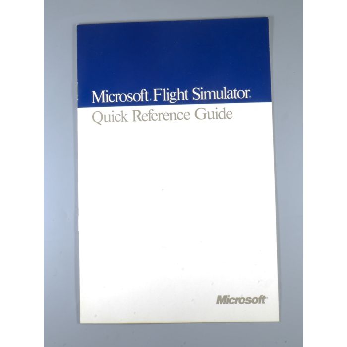 Vintage Microsoft Flight Simulator Quick Reference Guide