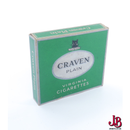 An old empty Craven Plain cigarette box / packet / pack